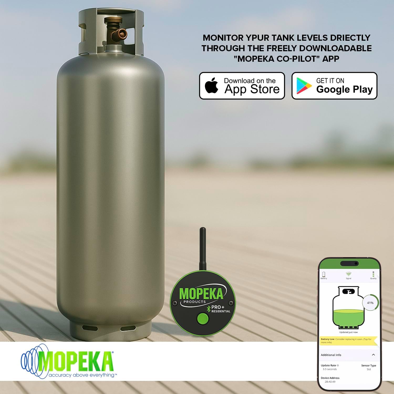 Mopeka® Pro Plus Sensor-Residential Part # M1015002 - MopekaIOT